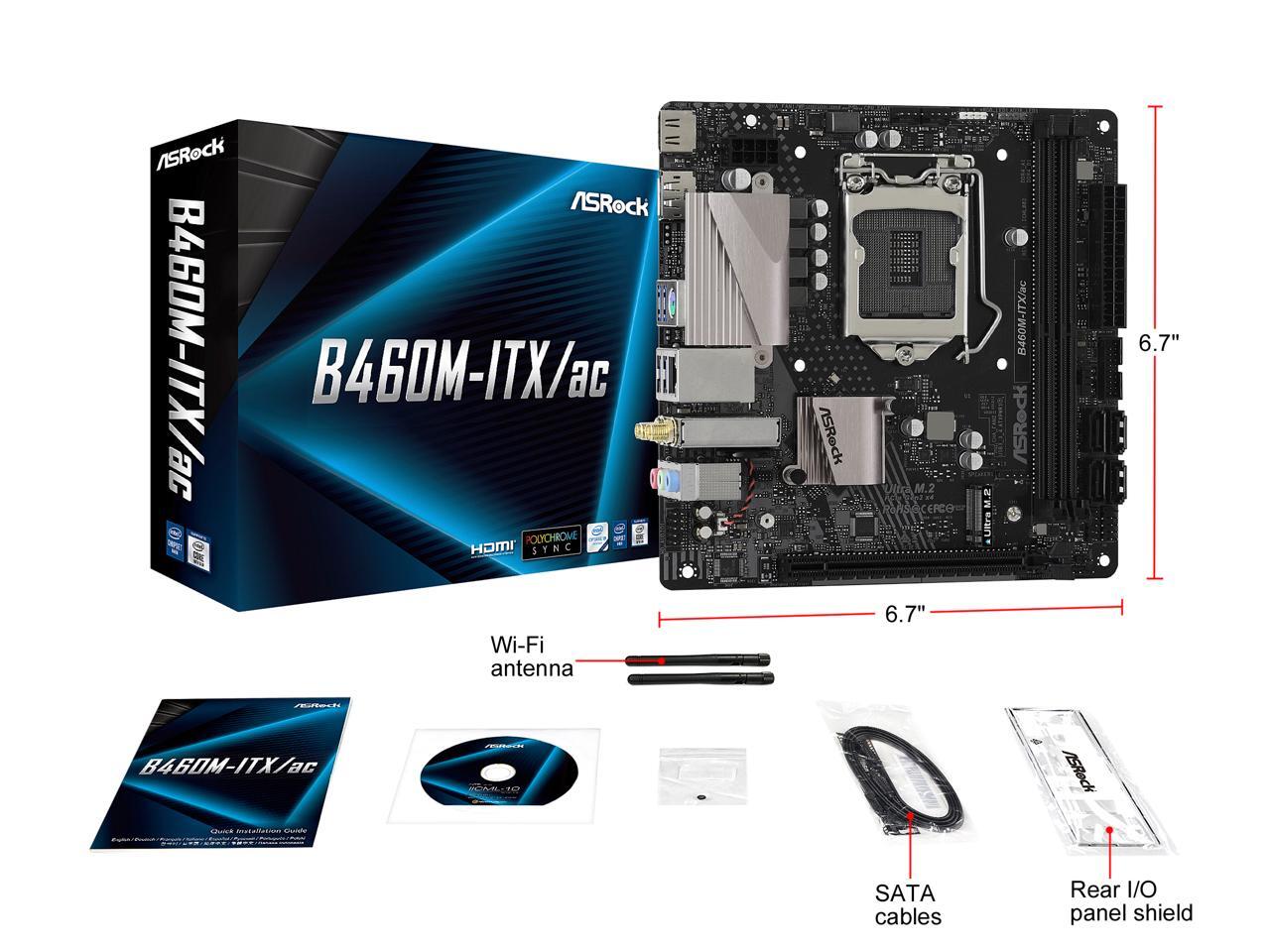 ASRock B460M-ITX/AC LGA 1200 Mini ITX Intel Motherboard - Newegg.ca