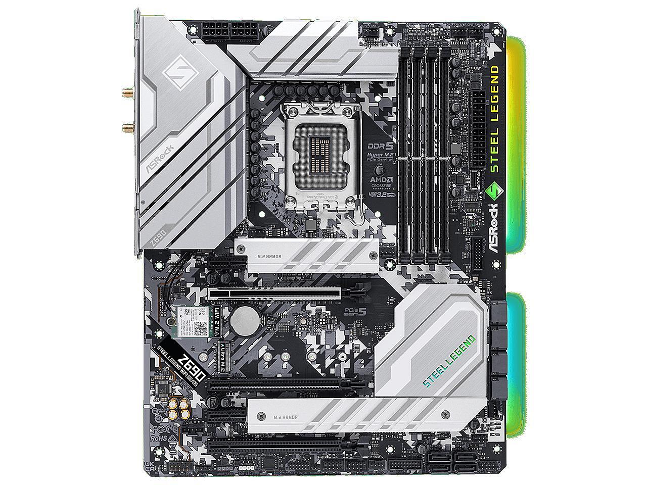 ASRock Z690 STEEL LEGEND WIFI 6E/D5 LGA 1700 (14th,13th,12th Gen) ATX Intel Motherboard - Newegg.com