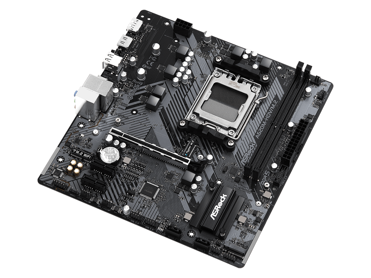 ASRock A620M-HDV/M.2 AM5 Micro ATX Motherboard, supports up to 65W AM5 ...