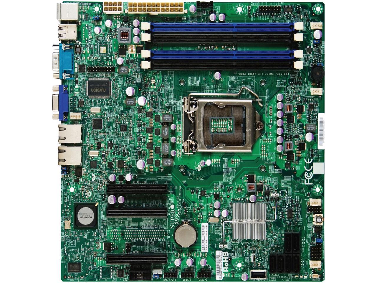 Supermicro X9SCL-F Desktop Motherboard - Intel C202 Chipset - Socket H2 ...