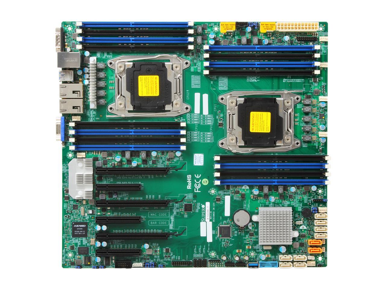 SUPERMICRO MBD-X10DRI-T-O Extended ATX Xeon Server Motherboard - Newegg.com