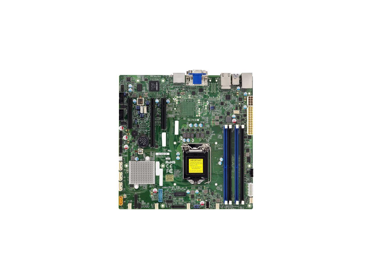 Supermicro X11SSZ-QF Desktop Motherboard - Intel Q170 Chipset - Socket H4 LGA-1151 - Retail Pack ...