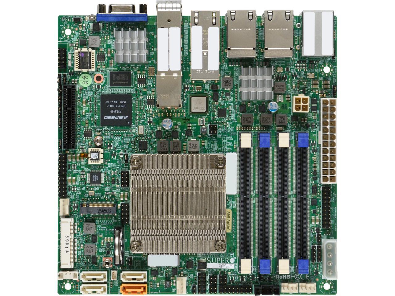 SUPERMICRO MBD-A2SDI-TP8F-O Mini ITX Server Motherboard - Newegg.com
