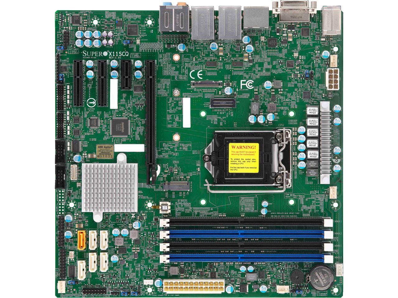 Open Box: SUPERMICRO MBD-X11SCQ-O LGA 1151 (300 Series) uATX Intel ...