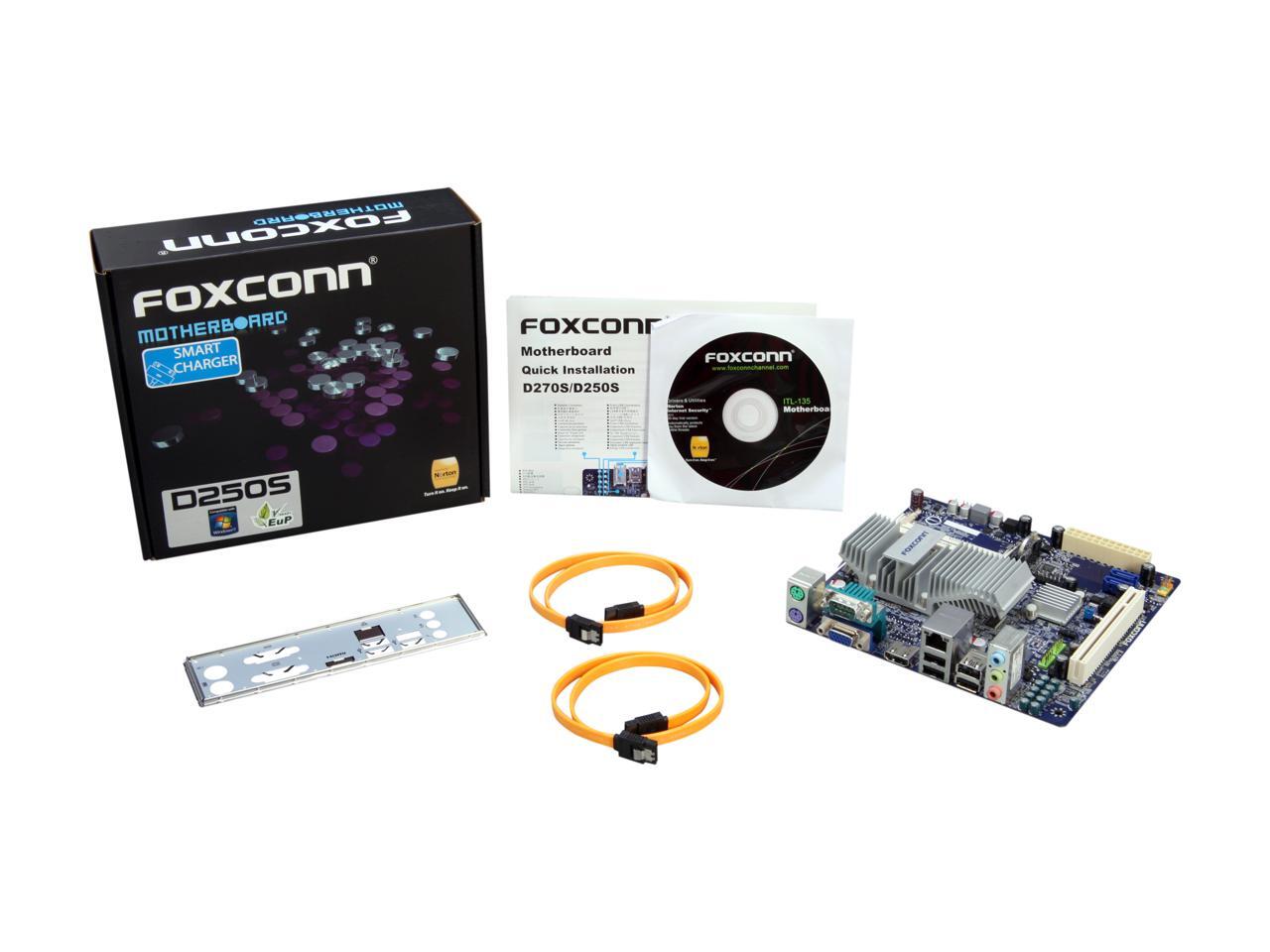 Foxconn D250S Intel Atom D2500 Mini ITX Motherboard / CPU Combo ...
