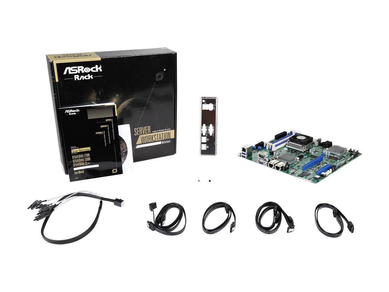 ASRock D1541D4U-2T8R uATX Server Motherboard - Newegg.com
