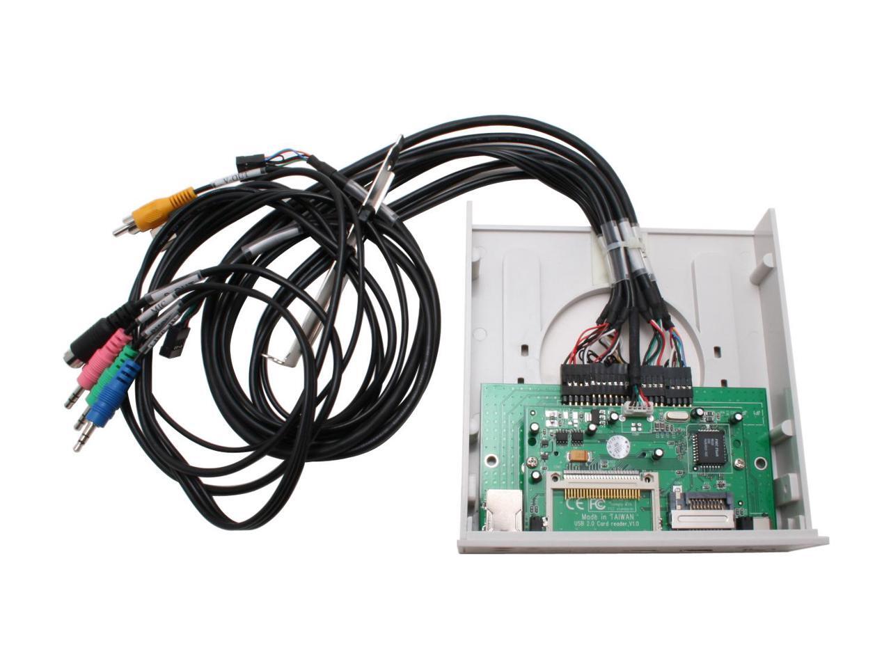 Multifunction Front Panel Card Reader with USB2.0/1394a/Audio/Video ...