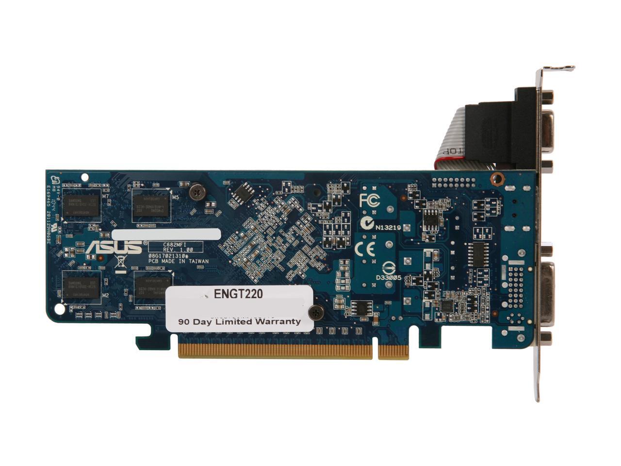 Refurbished: ASUS GeForce GT 220 Video Card ENGT220/DI/1GD2(LP)/V2 - Newegg.com