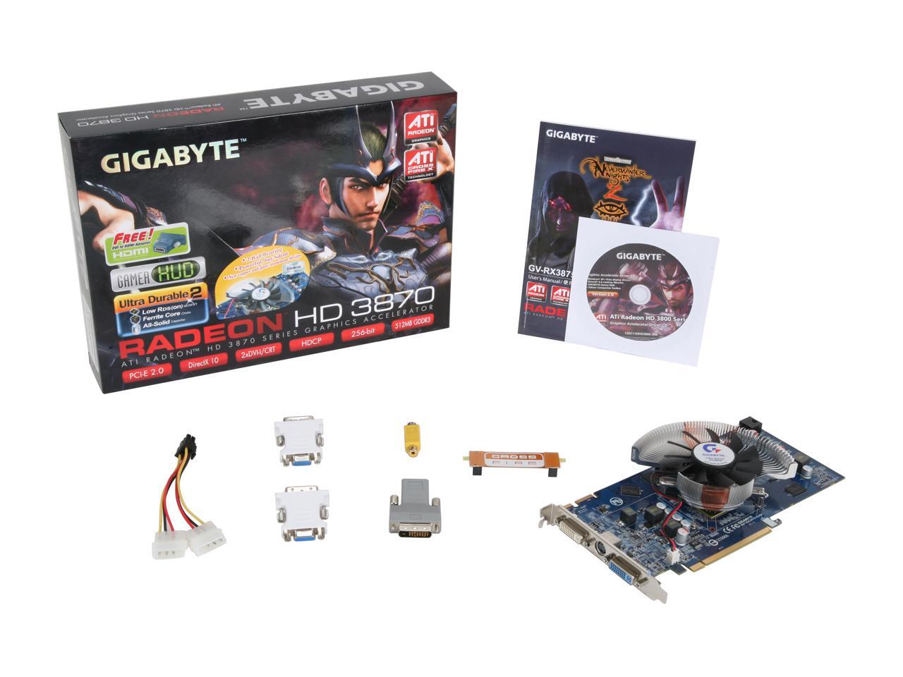GIGABYTE Radeon HD 3870 Video Card GV-RX387512HP - Newegg.com