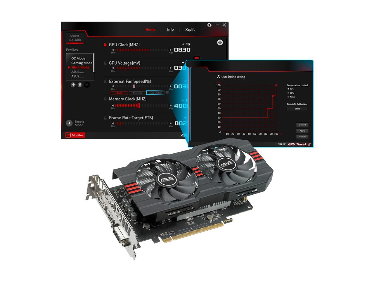 ASUS Radeon RX 560 4GB EVO OC Edition GDDR5 DP HDMI DVI AMD Graphics ...