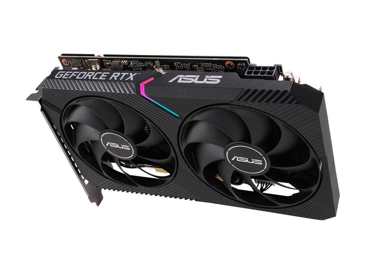 ASUS DUAL GeForce RTX 3060 Ti V2 MINI 8GB GDDR6 Video Card With LHR