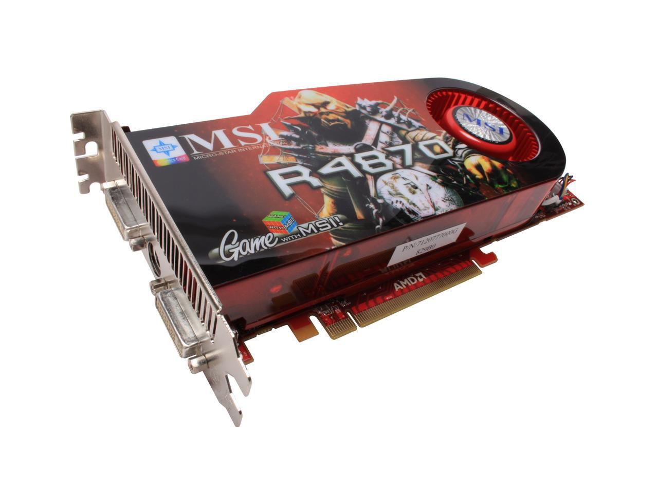 MSI Radeon HD 4870 Video Card R4870 T2D1G OC - Newegg.com