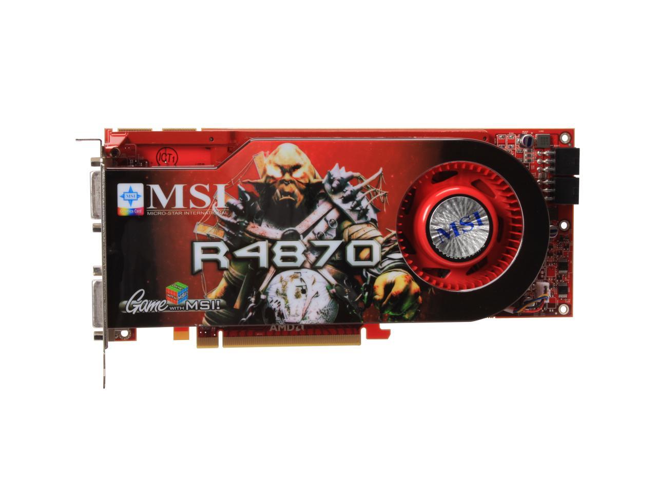 MSI Radeon HD 4870 Video Card R4870 T2D1G OC - Newegg.com