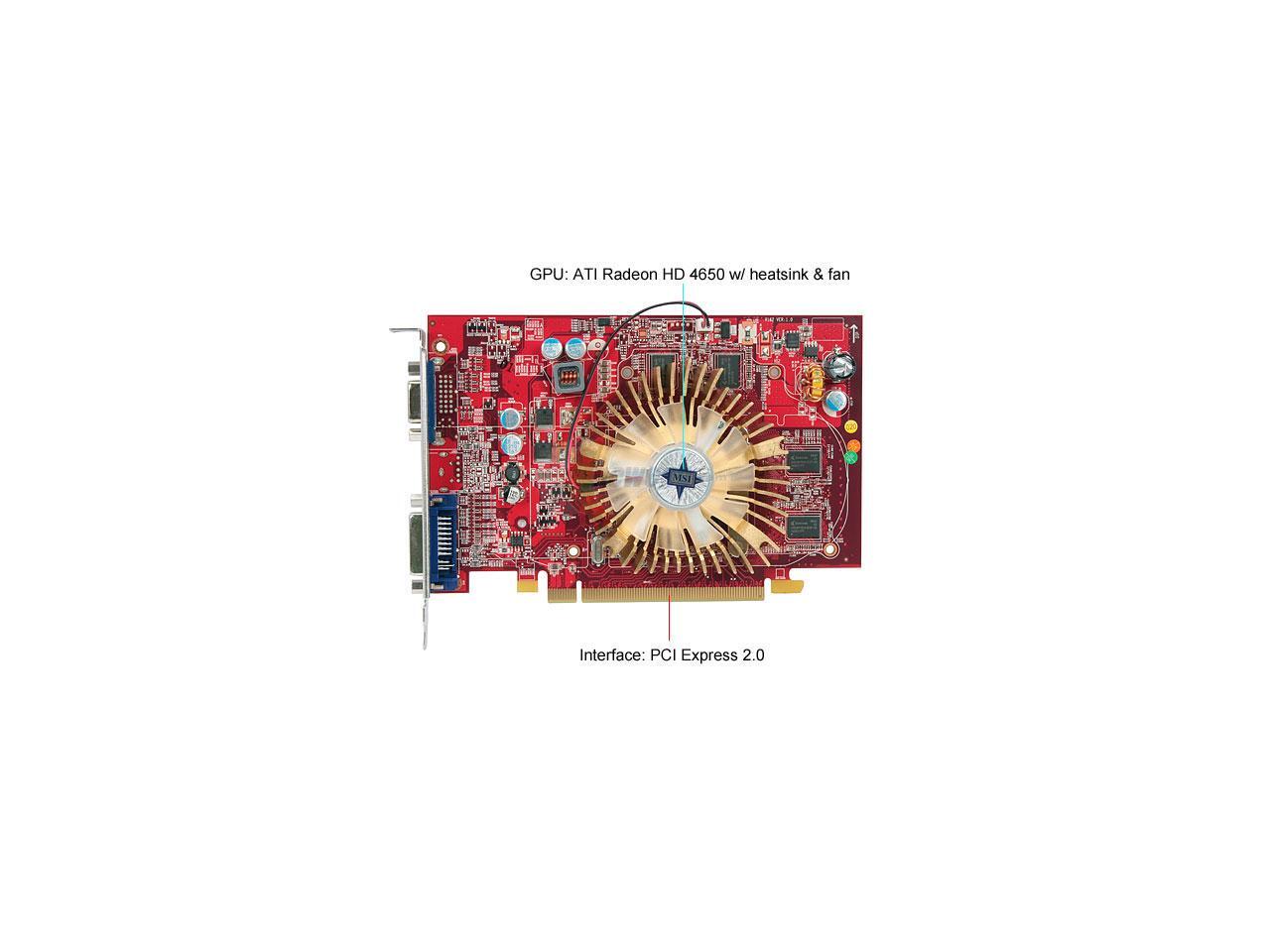 MSI Radeon HD 4650 Video Card R4650-D1G - Newegg.com