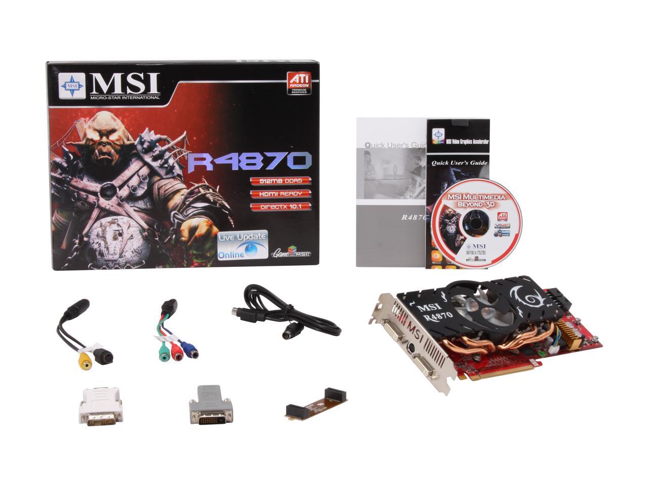MSI Radeon HD 4870 Video Card R4870-T2D512 - Newegg.com