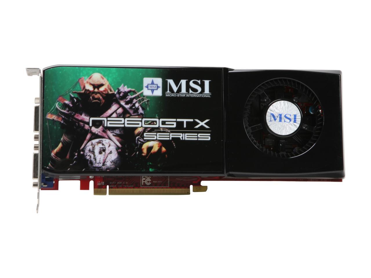 MSI GeForce GTX 260 Video Card N260GTX-T2D896-OCv2 - Newegg.ca