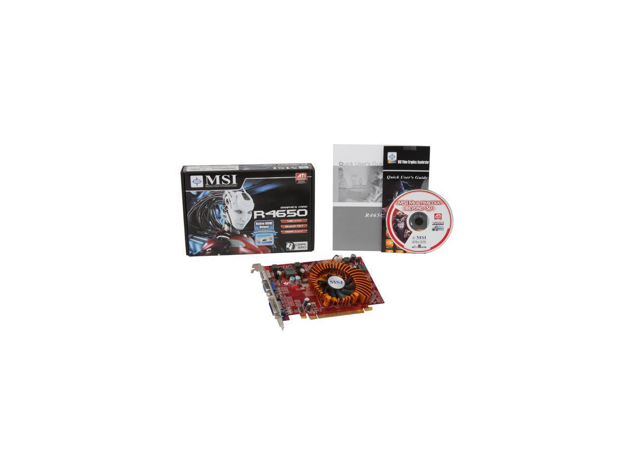 MSI Radeon HD 4650 Video Card R4650-MD1G - Newegg.com