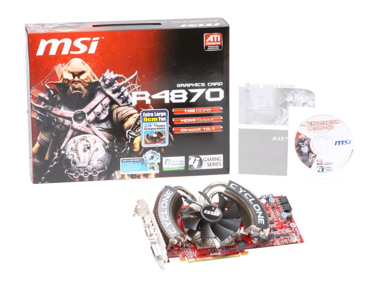 MSI Radeon HD 4870 Video Card R4870 Cyclone 1G - Newegg.com