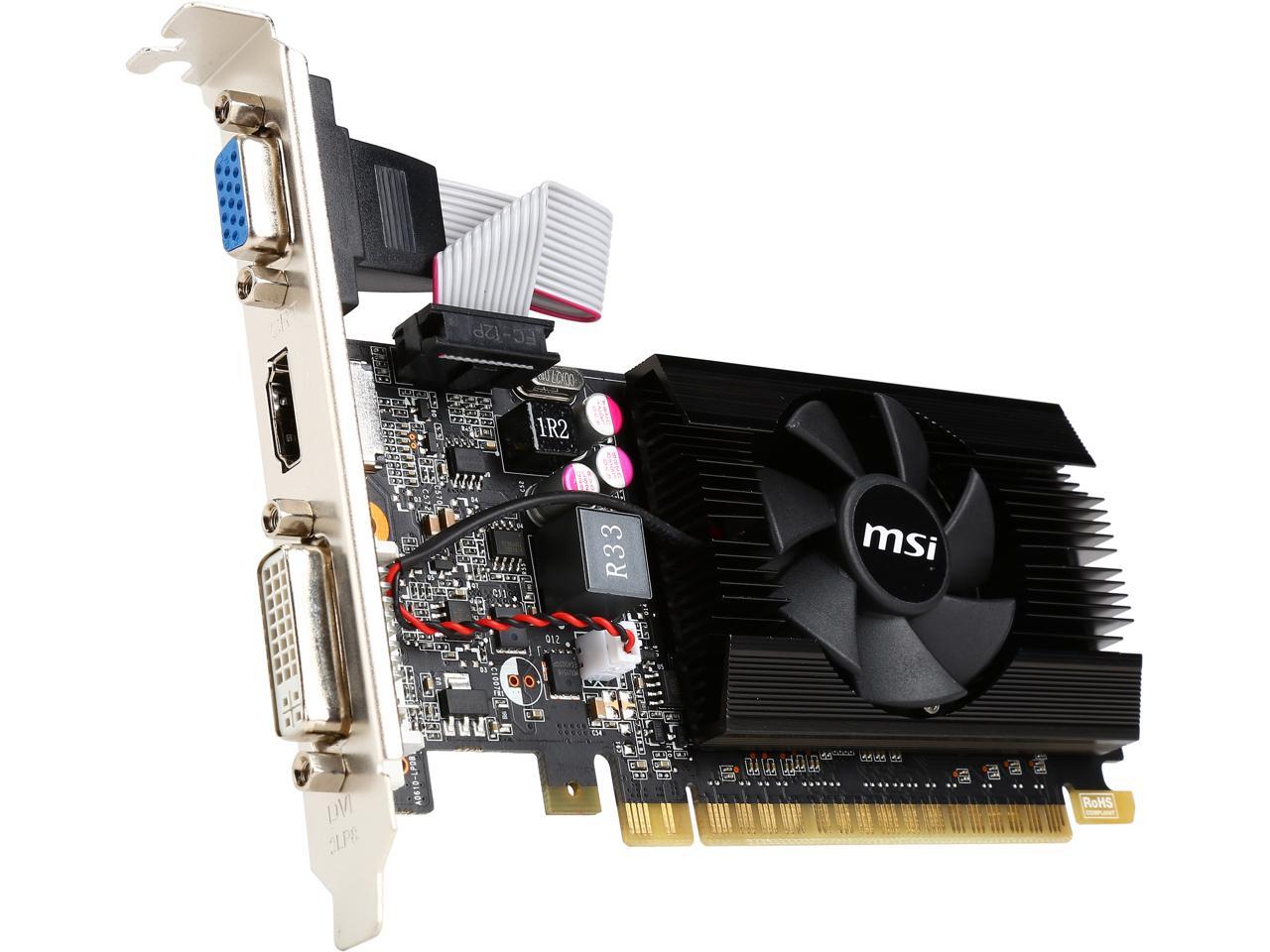 Refurbished: MSI GeForce GT 610 Video Card N610GT-MD2GD3/LP-R - Newegg.com