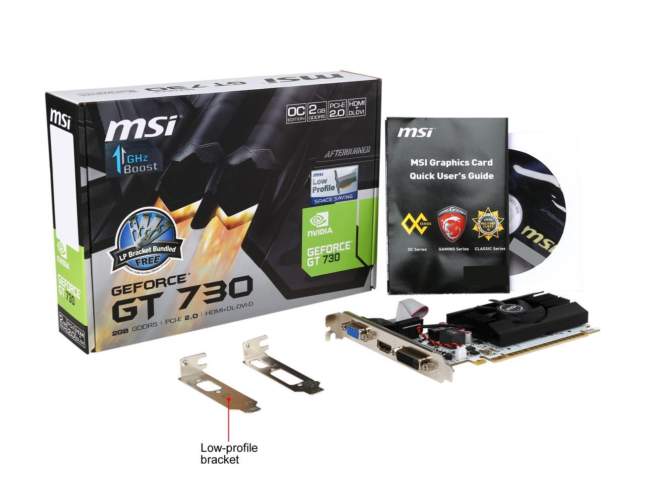 MSI GeForce GT 730 Video Card N730K-2GD5LP/OC - Newegg.ca
