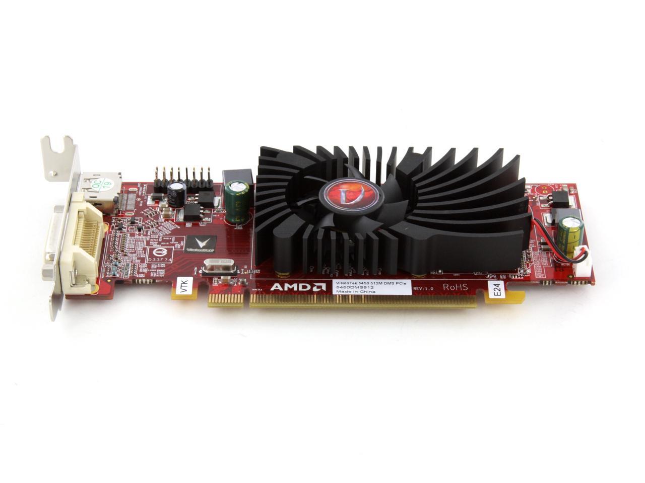 VisionTek 900327 Radeon HD 5450 512MB PCI Express 2.1 x16 DMS59 SFF Low ...