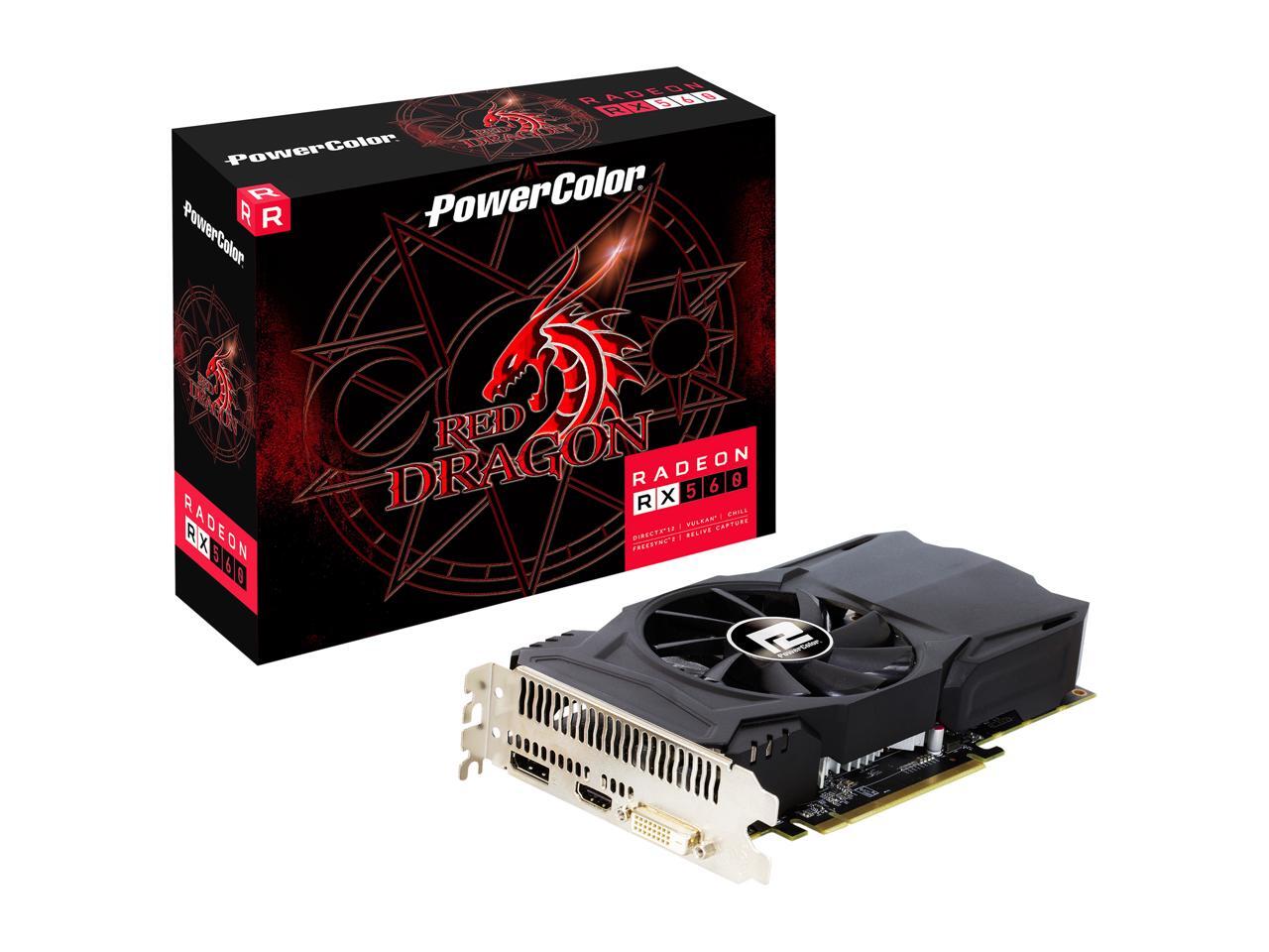 PowerColor RED DRAGON Radeon RX 560 Video Card AXRX 560 4GBD5-DH/OC ...