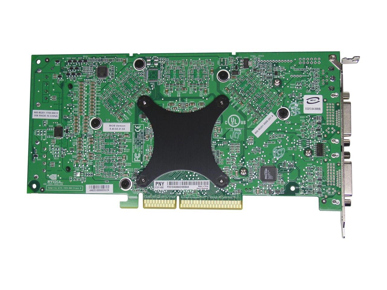 PNY Quadro FX 4000 VCQFX4000-PB 256MB 256-bit GDDR3 AGP 4X/8X ...