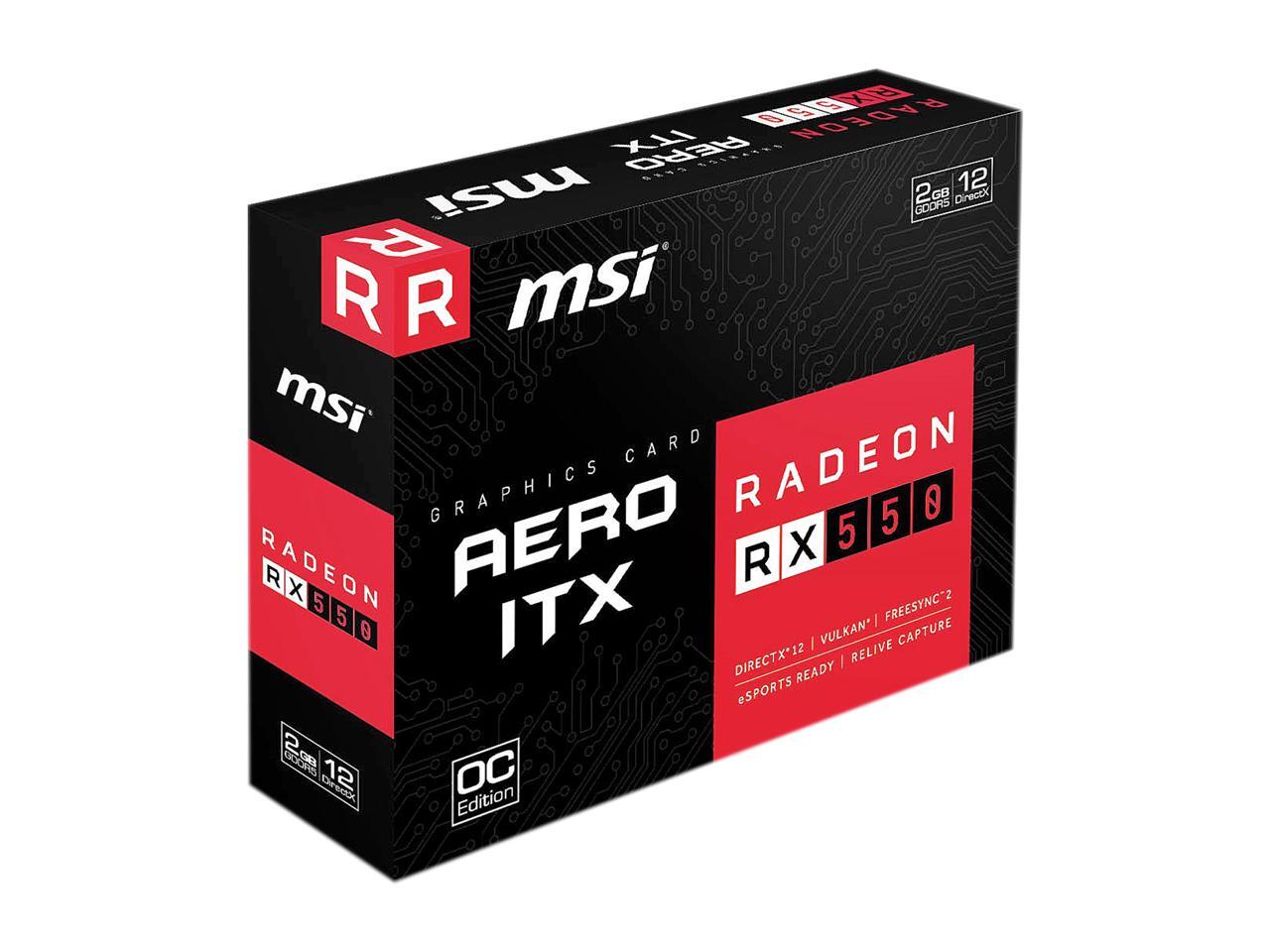 MSI Radeon RX 550 Video Card RX 550 AERO ITX 2G OC - Newegg.com