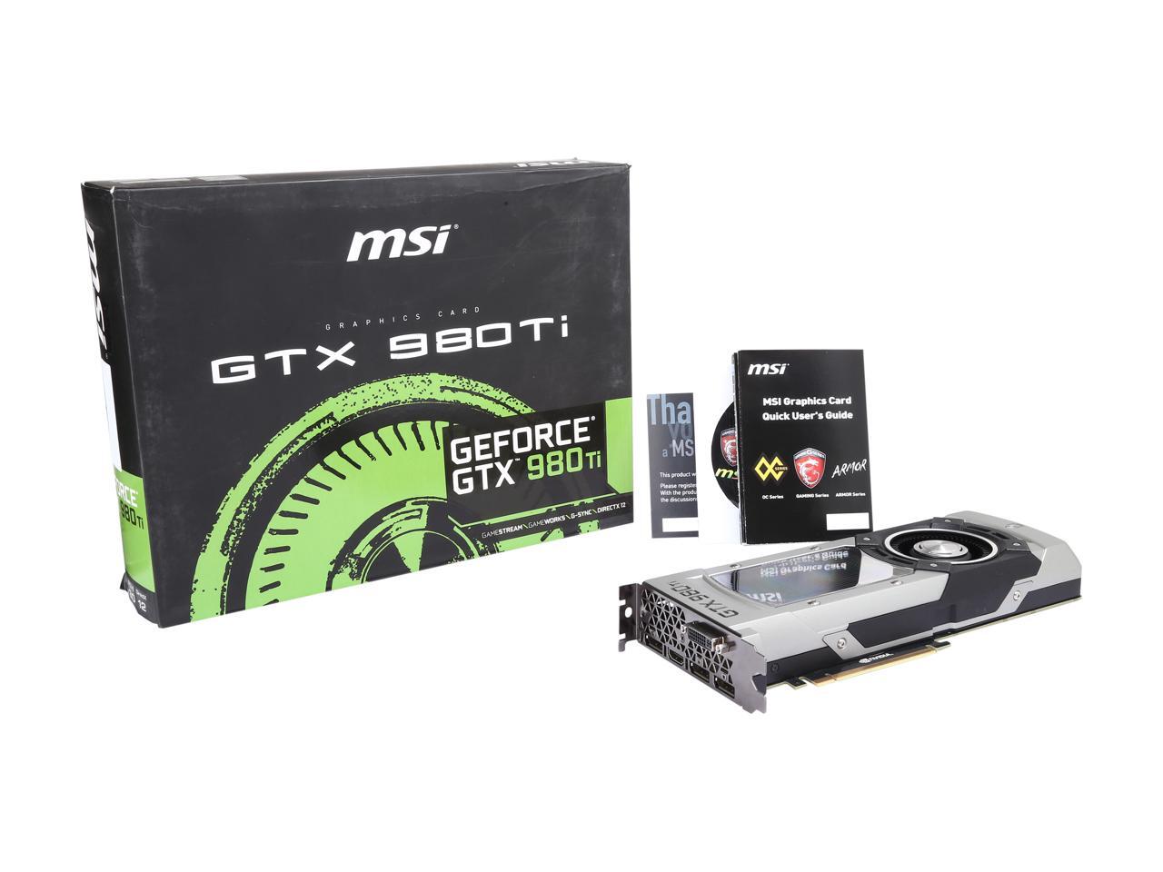 Refurbished: MSI GeForce GTX 980 Ti Video Card GTX 980Ti 6GD5 - Newegg.com