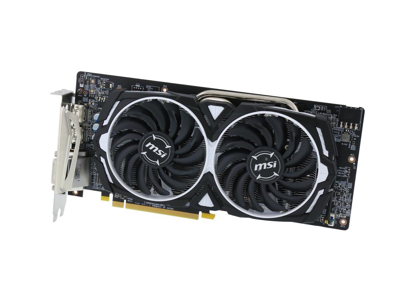 Refurbished: MSI Radeon RX 580 Graphics Card RX 580 ARMOR 4G OCV1 ...