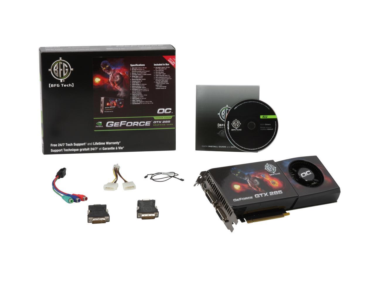 BFG Tech GeForce GTX 285 Video Card BFGEGTX2851024OCE - Newegg.com