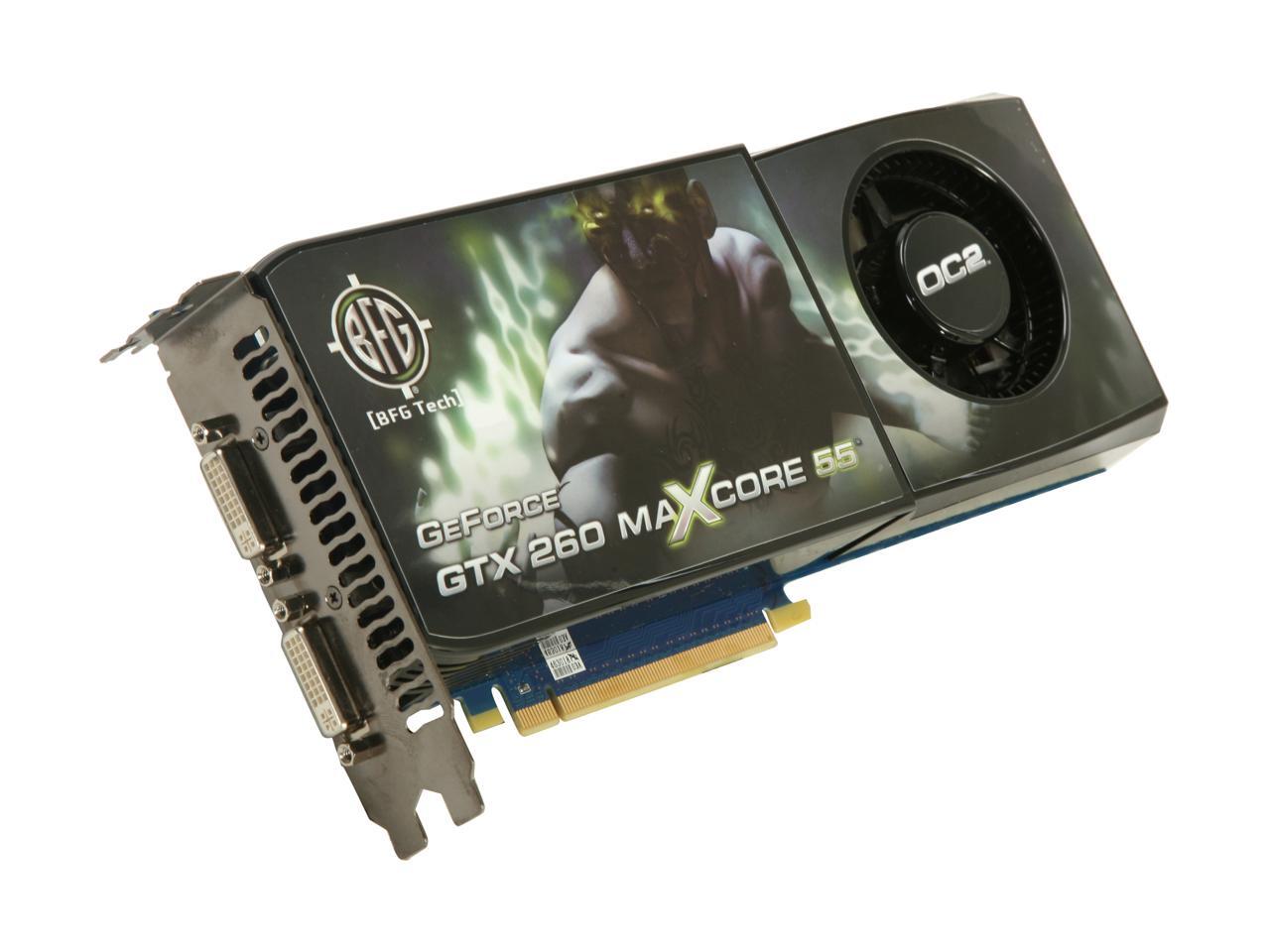BFG Tech BFGEGTX260MC896OC2DE GeForce GTX 260 OC2 MAXCORE 55 896MB 448 ...