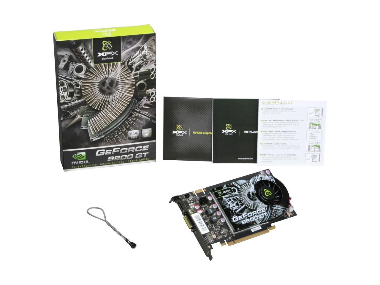 XFX GeForce 9800 GT Video Card PVT98GYAF3 - Newegg.com
