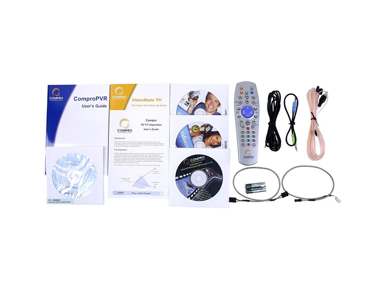 COMPRO VideoMate TV ULTRA TV Tuner Card, REMOTE - Newegg.com