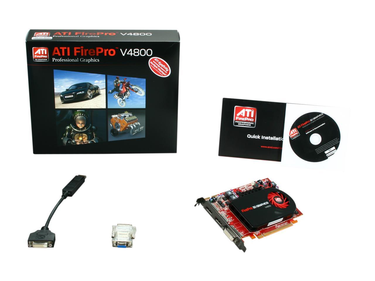 AMD FirePro V4800 100-505606 1GB GDDR5 PCI Express 2.0 x16 Workstation ...