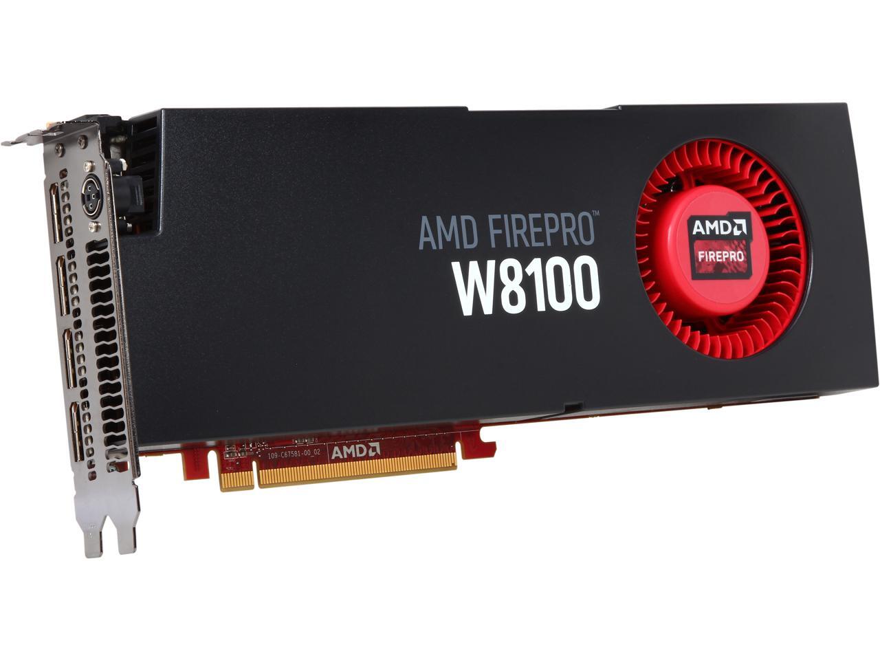 AMD FirePro W8100 100-505976 8GB 512-bit GDDR5 PCI Express 3.0 x16 CrossFire Supported ...