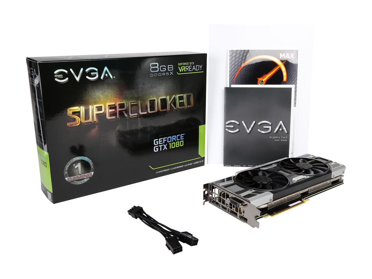 EVGA GeForce GTX 1080 SC GAMING ACX 3.0, 08G-P4-6183-KR, 8GB GDDR5X ...
