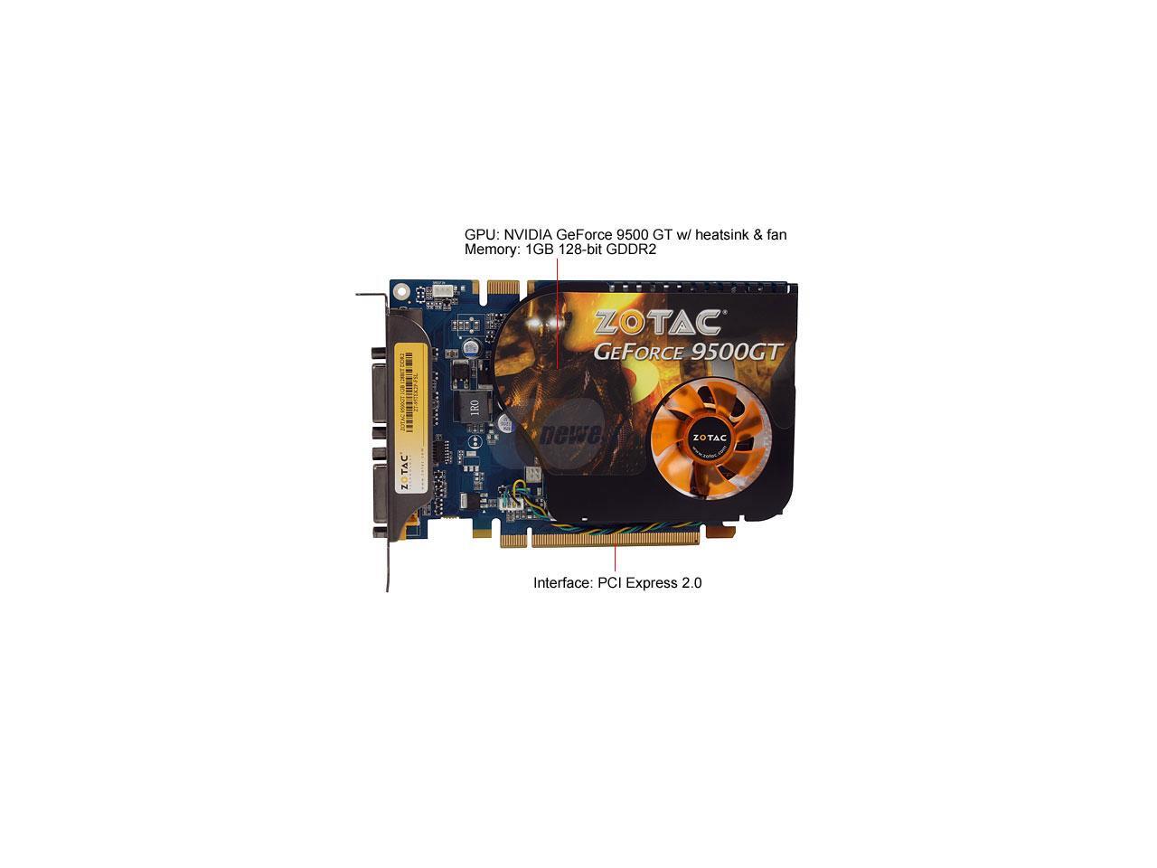 ZOTAC GeForce 9500 GT Video Card ZT-95TEK2P-FSL - Newegg.ca