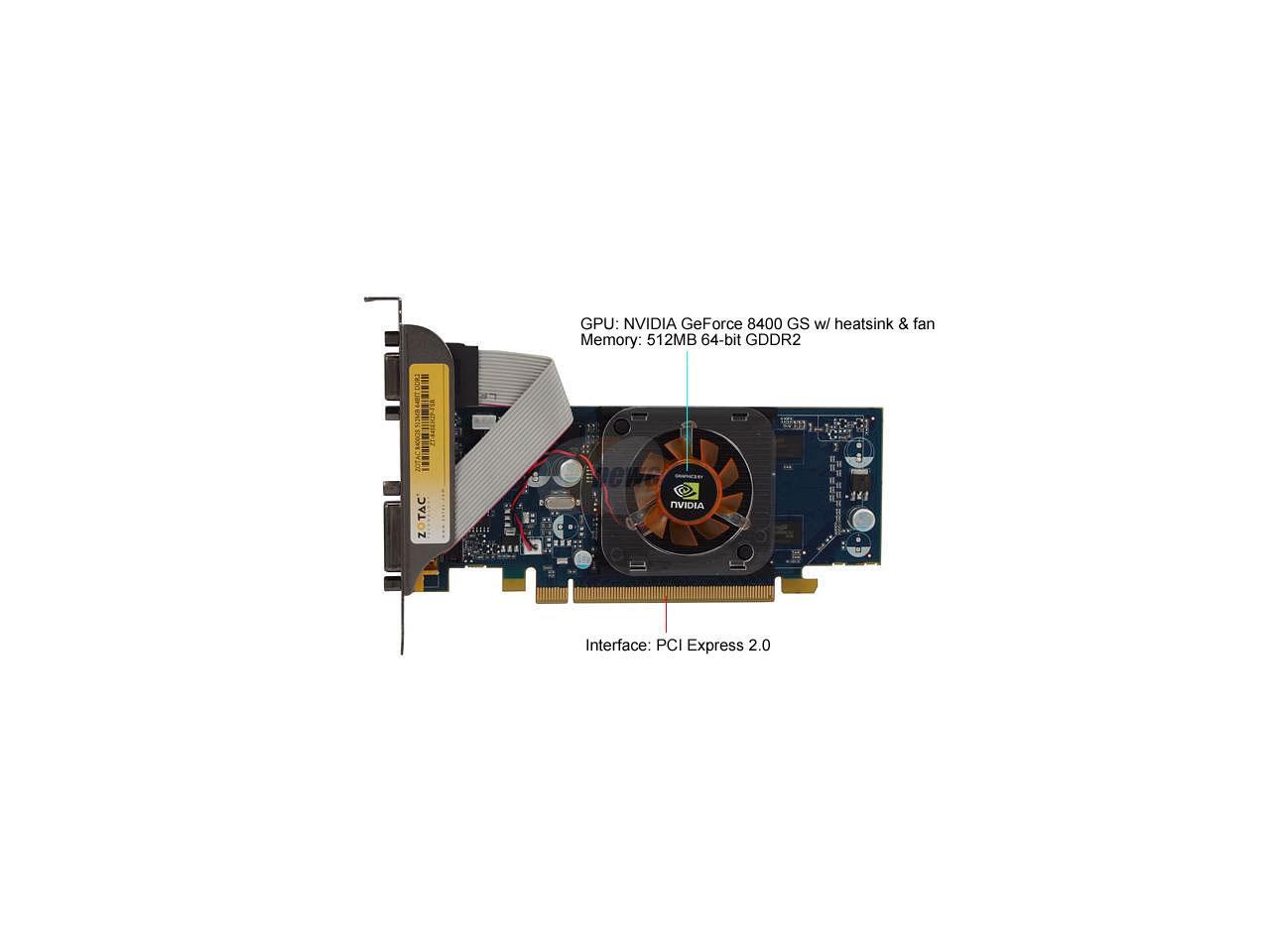 ZOTAC GeForce 8400 GS Video Card ZT-84SEH2P-FSR - Newegg.com