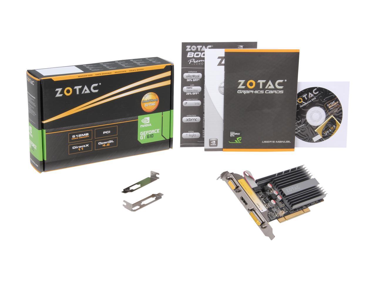 ZOTAC GeForce GT 610 512MB DDR3 PCI Low Profile Ready Video Card ZT-60604-10L - Newegg.ca