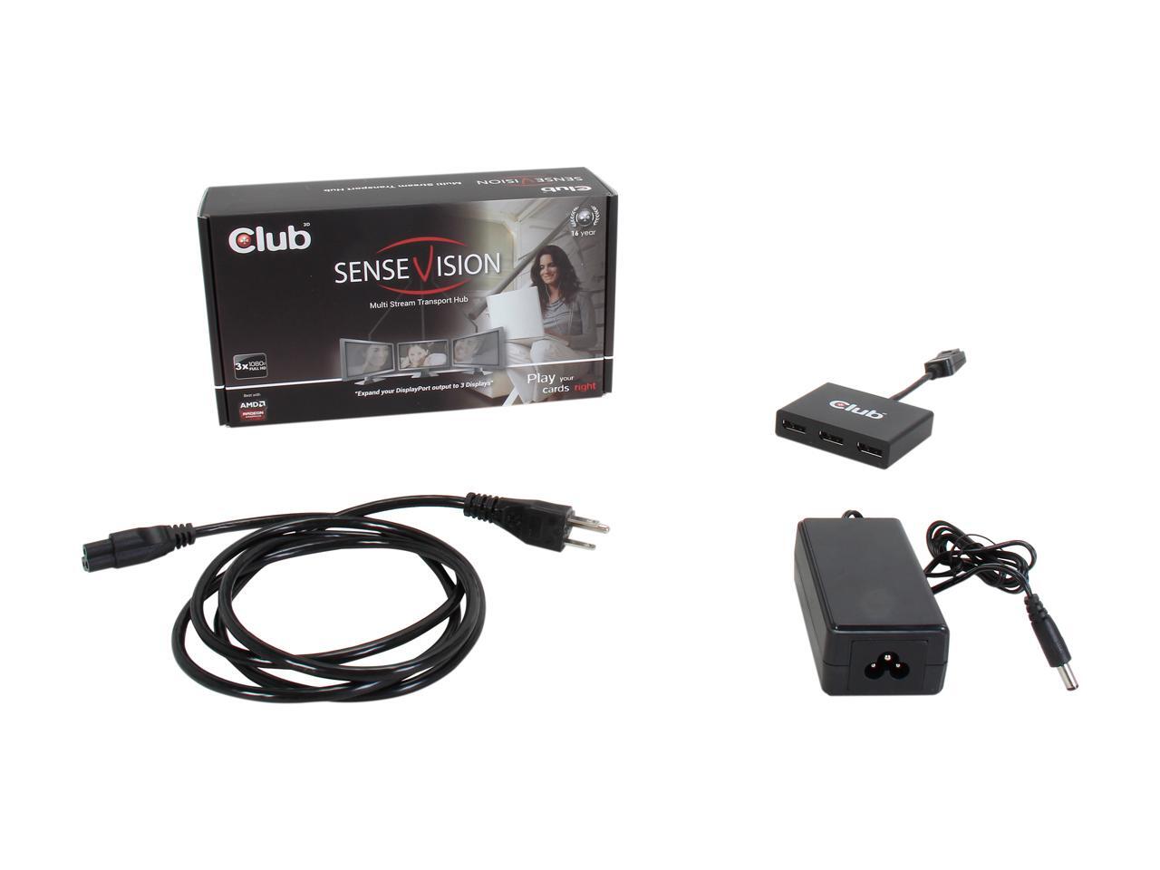 Club 3D SenseVision - Multi Stream Transport (MST) 1-3 DP Hub Model CSV ...
