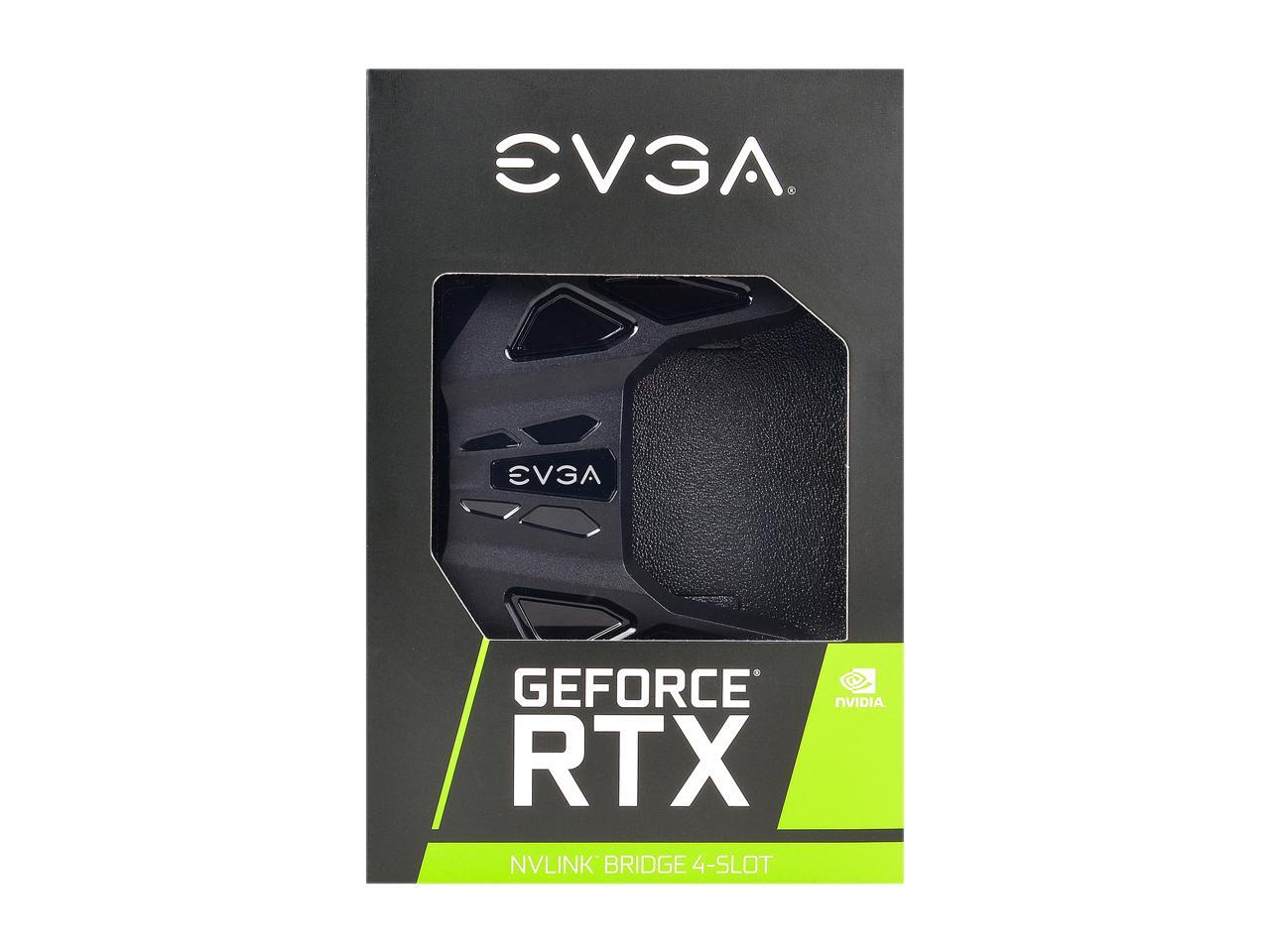 EVGA GeForce RTX NVLink SLI Bridge, 4-Slot Spacing, RGB LED, Model 100 ...