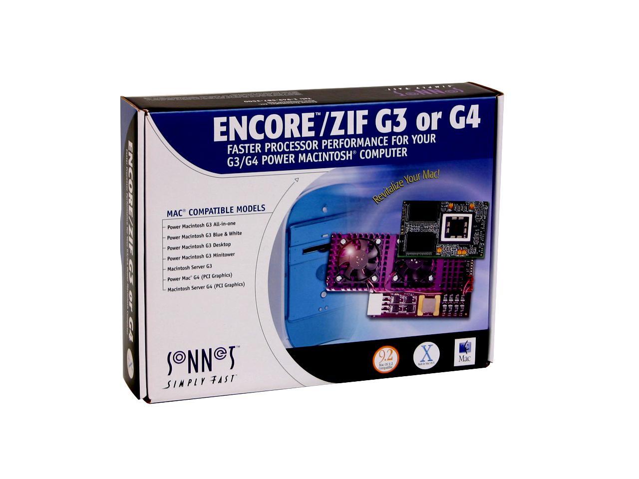 SoNNeT ENCORE/ZIF 500MHz CPU Upgrade Card for G4 Power Macs Model EG4 ...