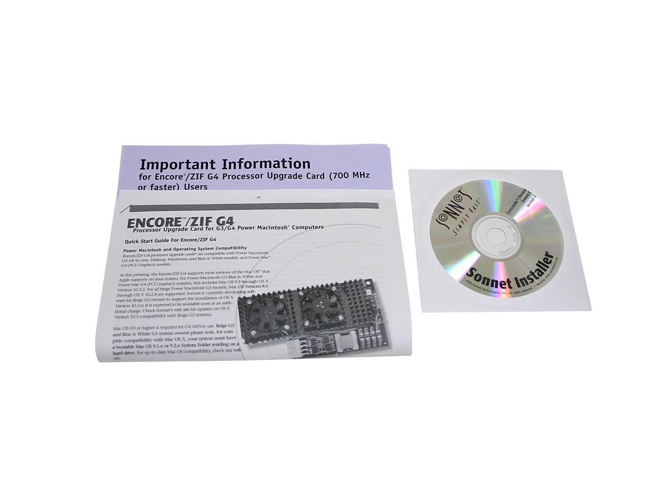 SoNNeT G4 1000 MHz Upgrade Card Model EG4-1000-1MU - Newegg.com