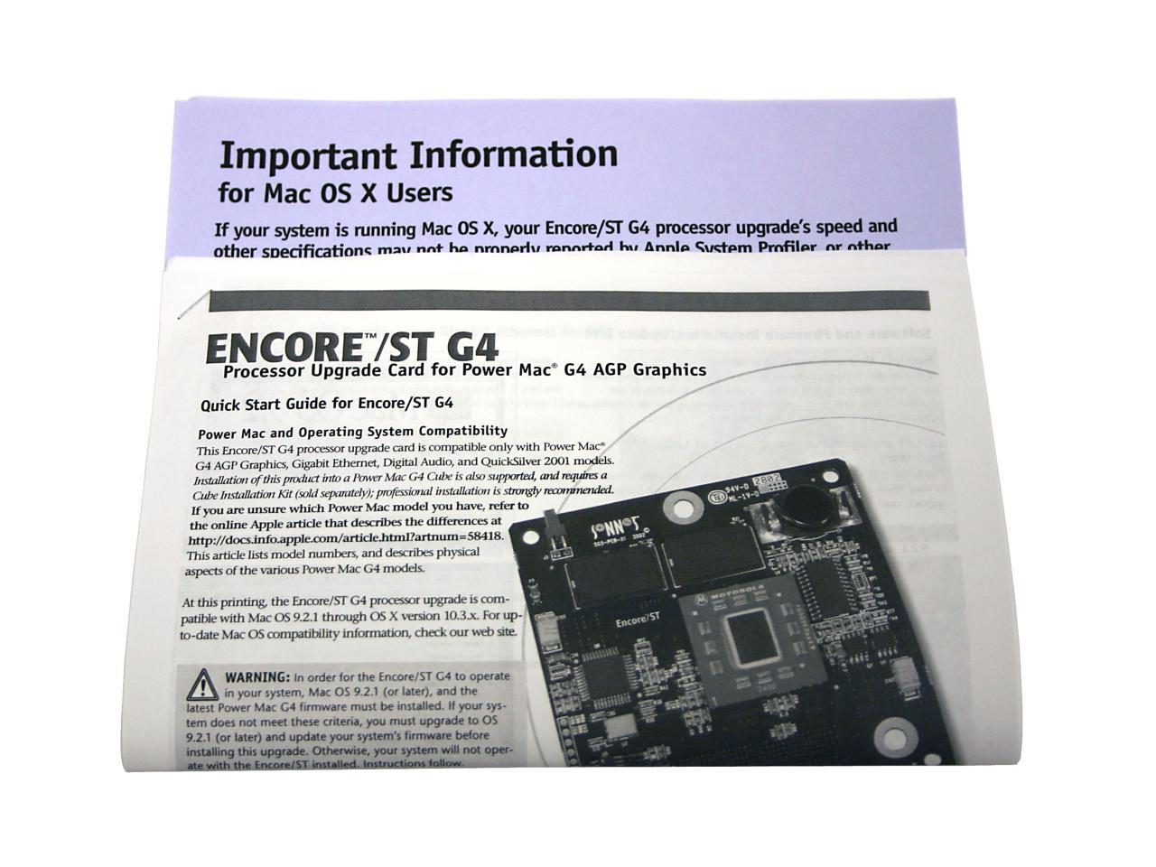 SoNNeT CPU Upgrade Card Model SG4-1200-2M - Newegg.com