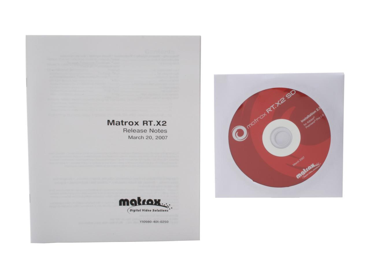 Matrox RT.X2 SD RTX2SD PCI Express x1 Ultimate DV editing platform ...