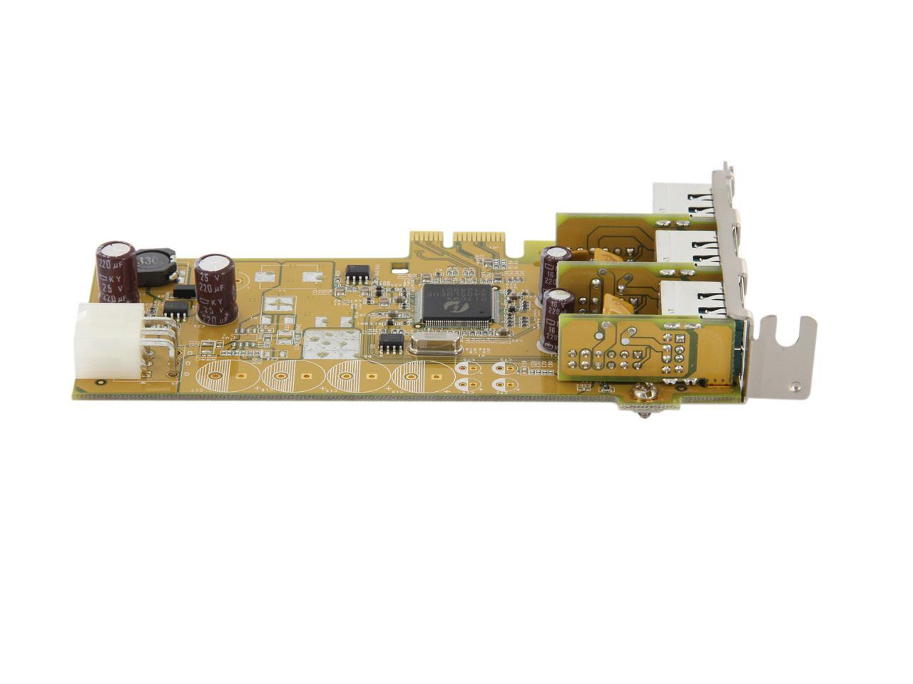SUNIX 3-port 12V Powered USB PCI Express Low Profile Add-On Card Model ...