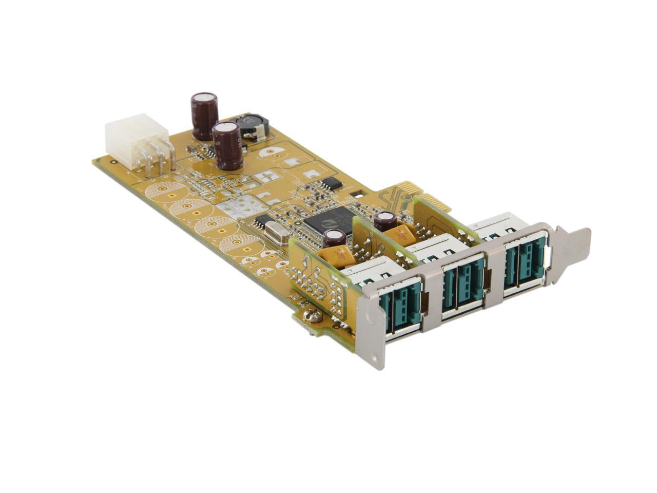 SUNIX 3-port 12V Powered USB PCI Express Low Profile Add-On Card Model ...
