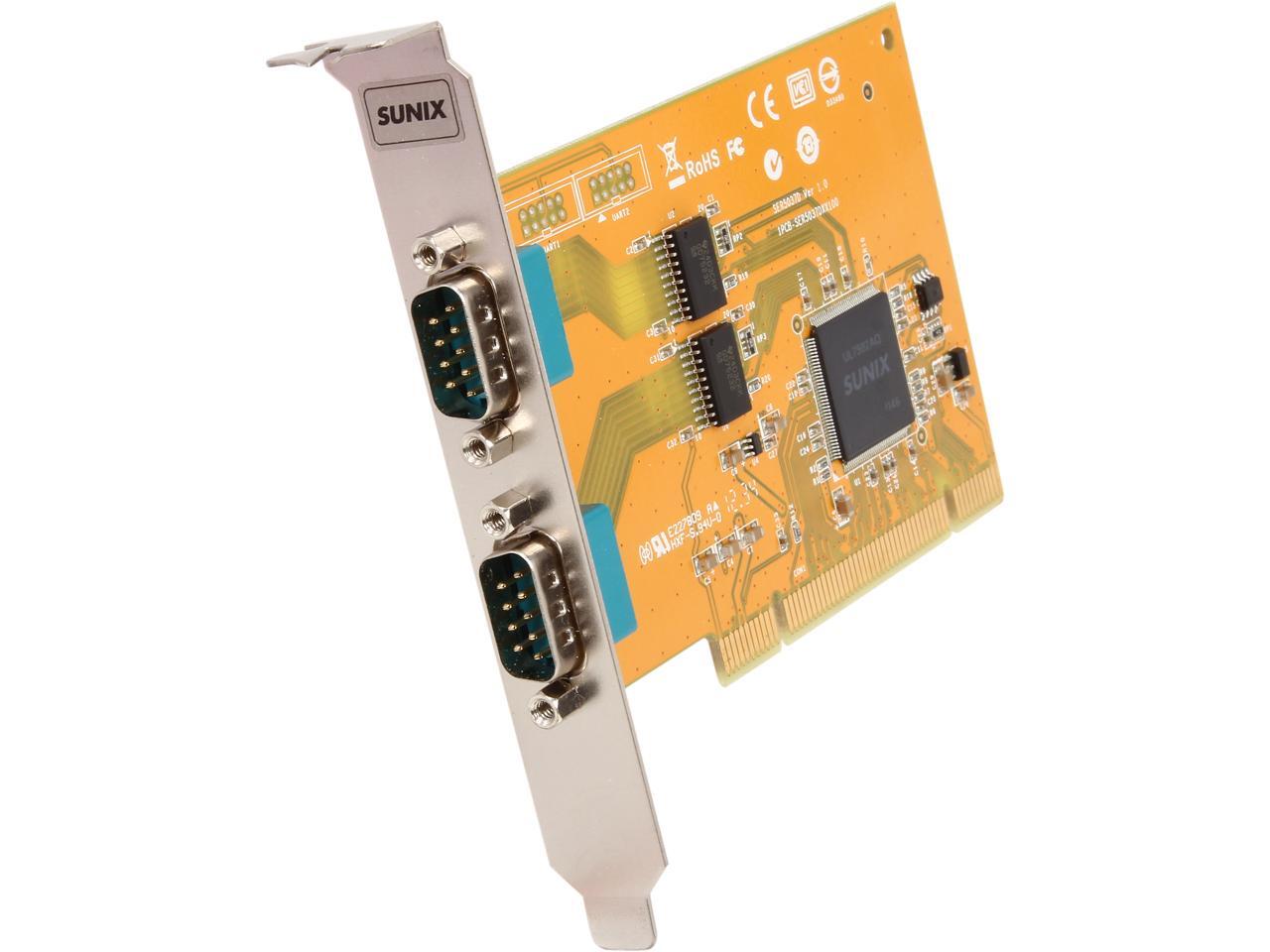 SUNIX 2-port RS-232 Universal PCI Serial Remap Board Model SER5037D ...