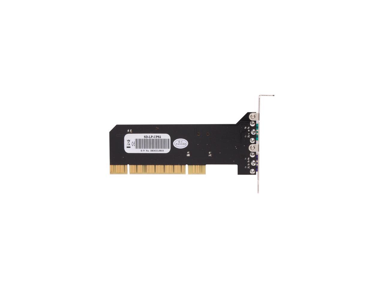 SYBA PCI Low Profile USB 2.0 Internal Header + Dual PS2 Card Model SD ...